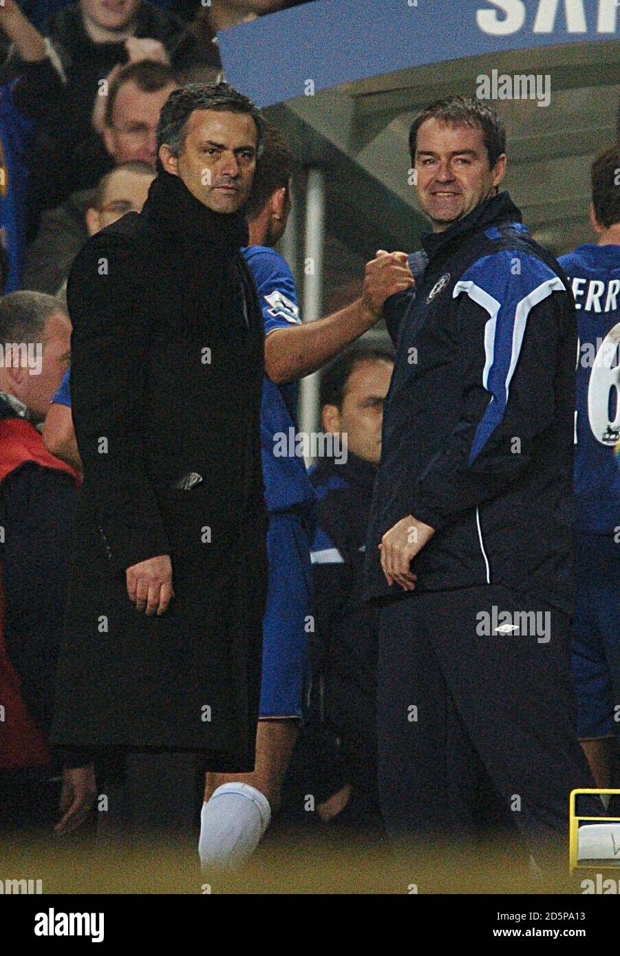 Chelsea manager Jose Mourinho celebrates at the final whistle coach ... Chelsea manager Jose Mourinho celebrates at the final whistle coach ...