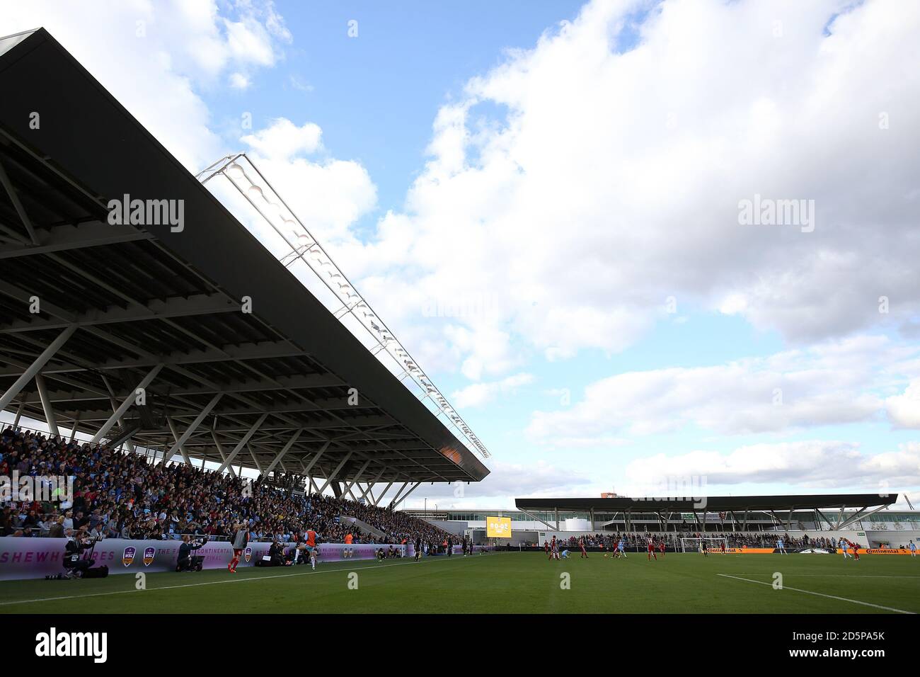 A general view of the action at the City Academy Stadium Stock Photo ...
