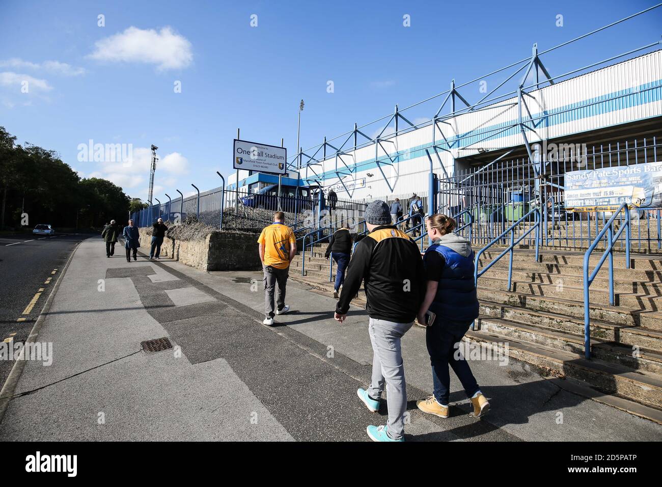 Fans outside the One Call Stadium before Mansfield Town's and Notts ...