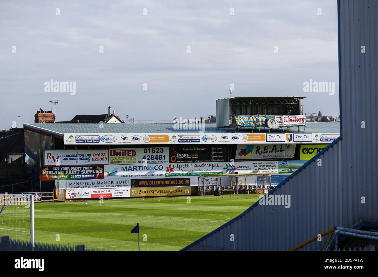 a view of the One Call Stadium before Mansfield Town's and Notts County ...