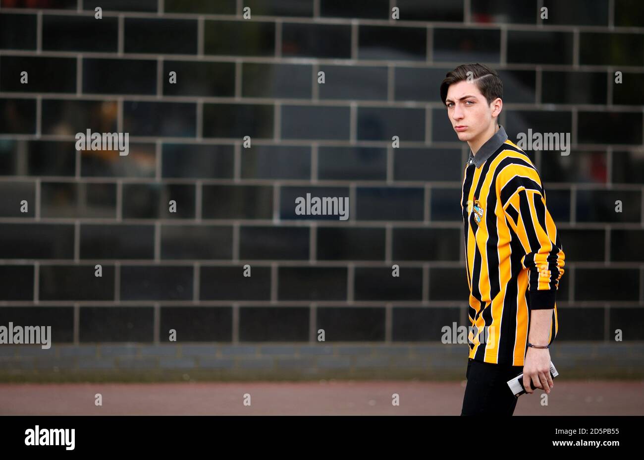 Port Vale's fan before the game Stock Photo - Alamy
