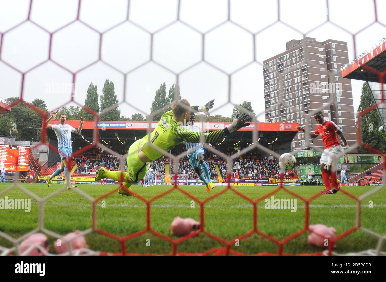 Charlton Athletic's Ademola Lookman scores their second goal Stock ...