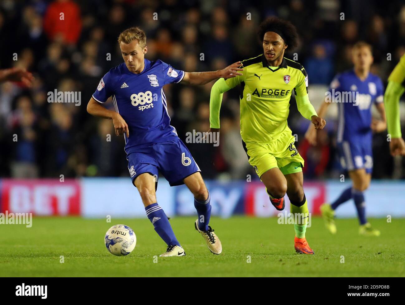 Birmingham City's Maikel Kieftenbeld and Rotherham United's Izzy Brown ...