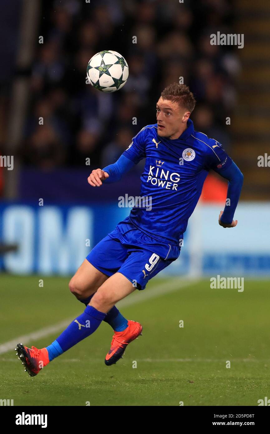 Jamie vardy leicester champions league hi-res stock photography and ...