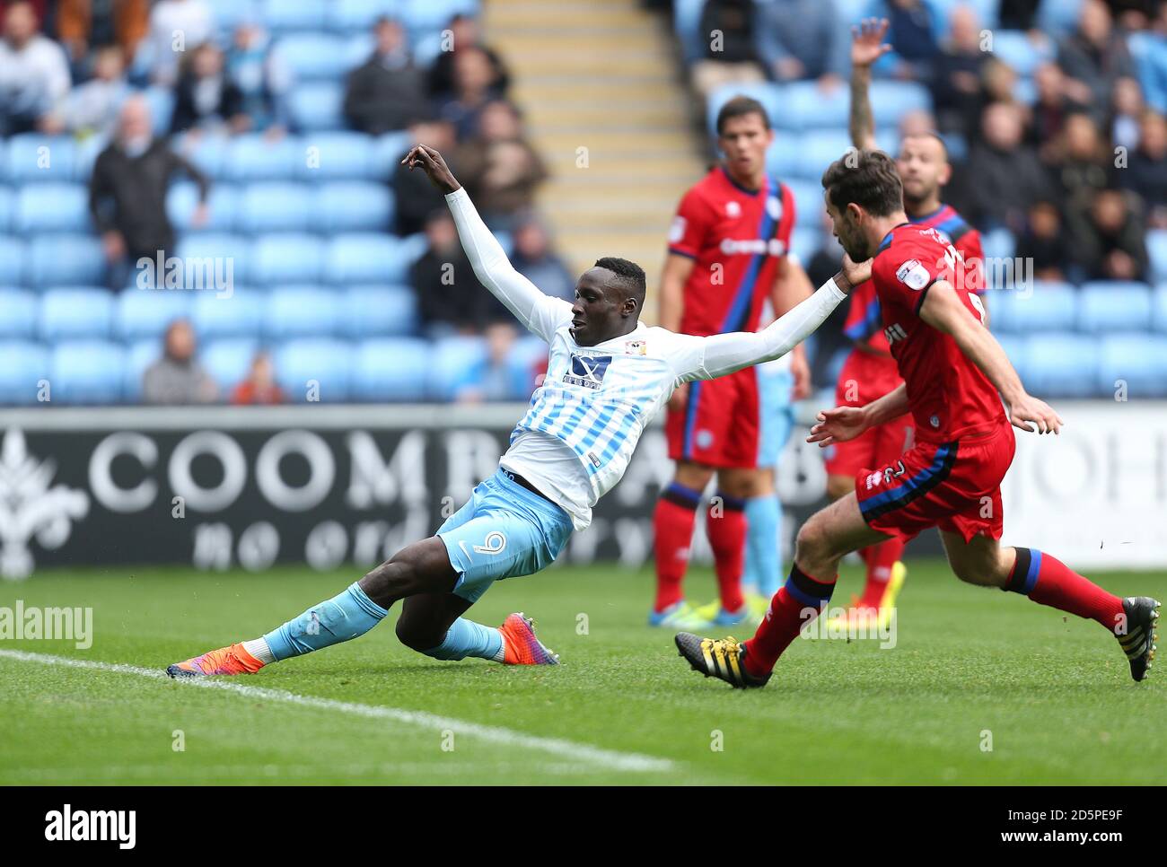 Coventry City's Daniel Agyei scores against Rochdale Stock Photo - Alamy