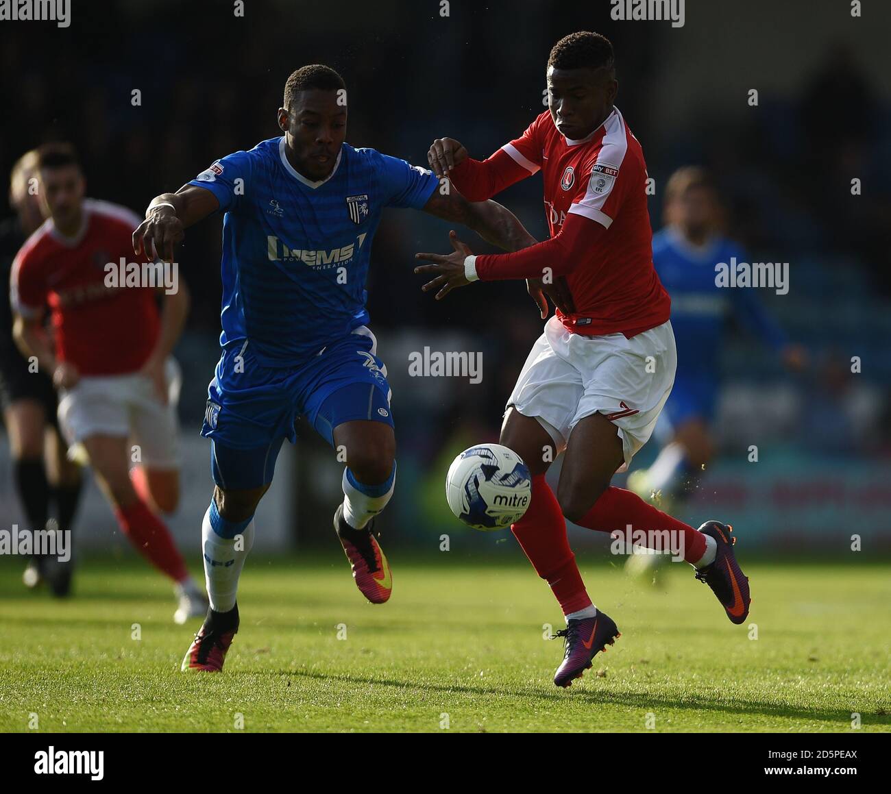 Gillingham's Jay Emmanuel-Thomas and Charlton Athletic's Ademola ...