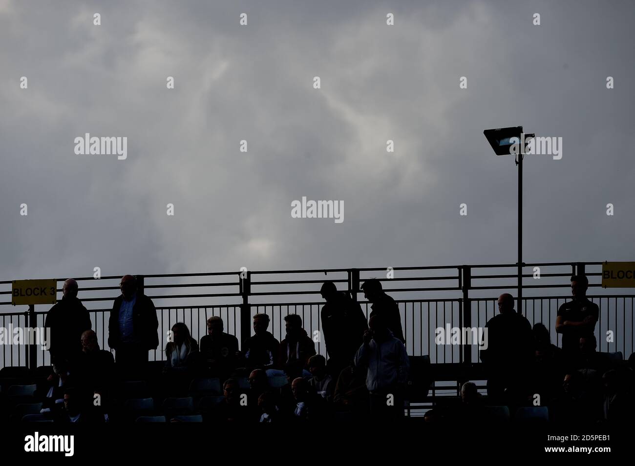 Charlton Athletic's fans in the open away end Stock Photo - Alamy