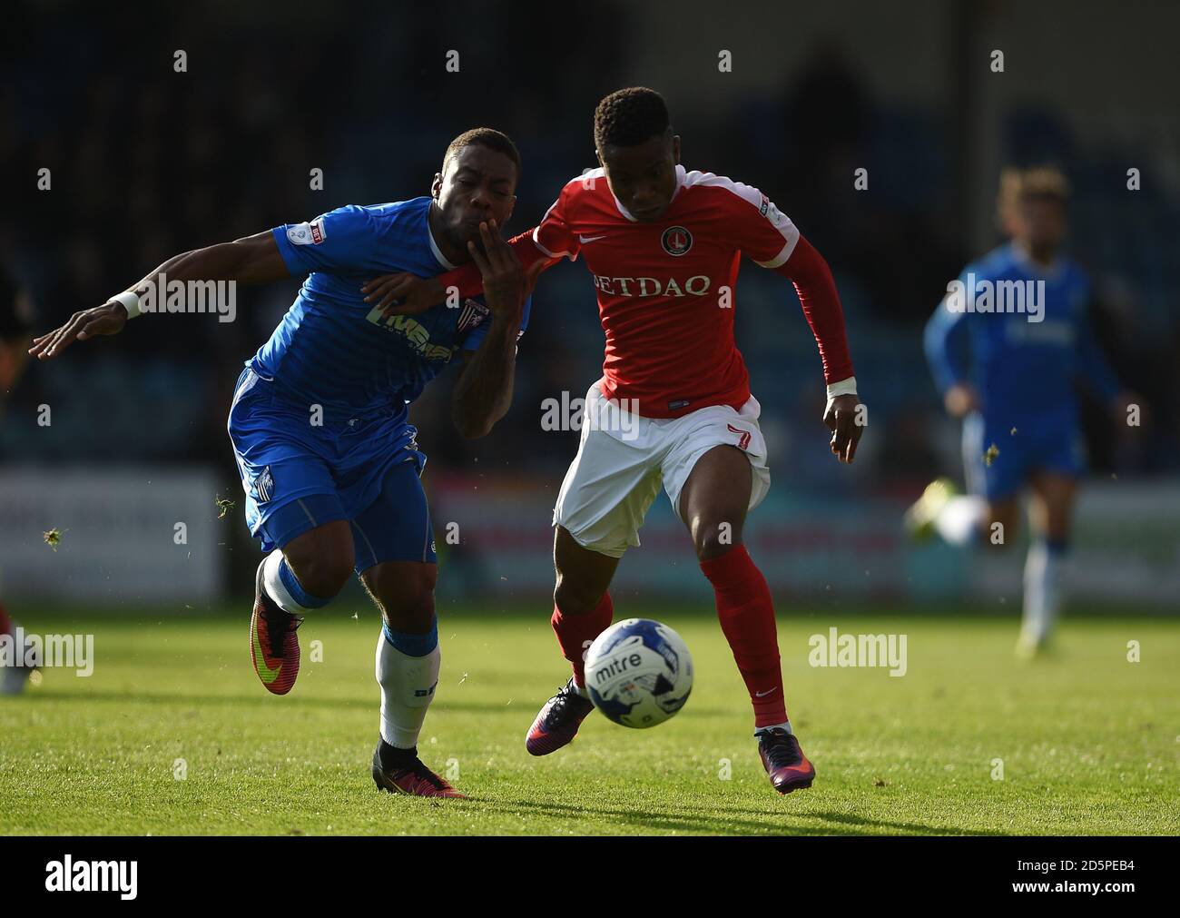 Gillingham's Jay Emmanuel-Thomas and Charlton Athletic's Ademola ...