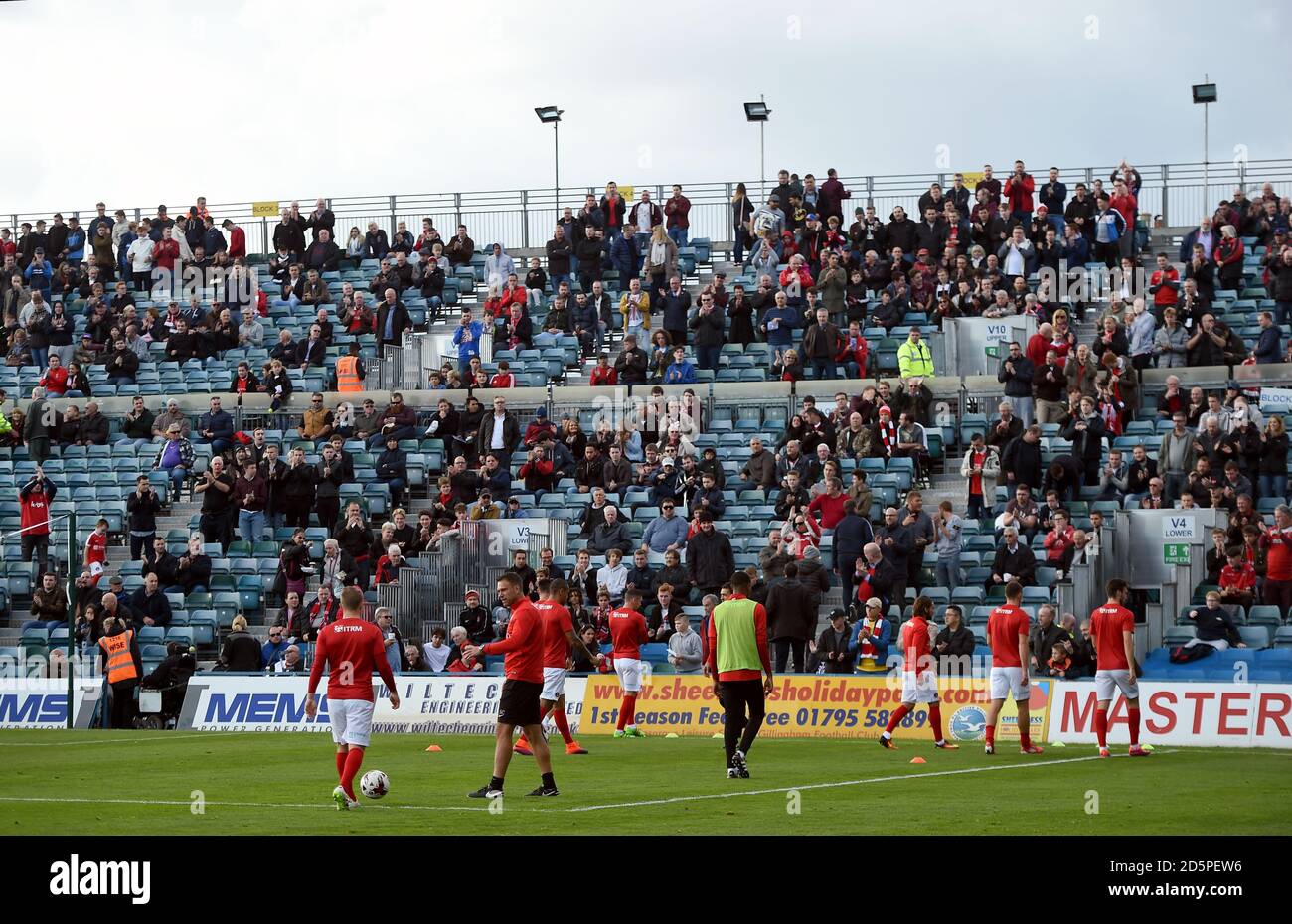 Charlton Athletic supporters in the away section Stock Photo - Alamy