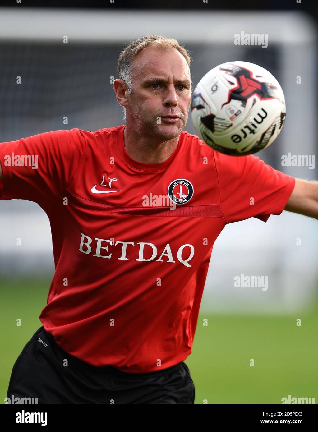 Football staff goalkeeping mid length half headshot head shot portrait ...