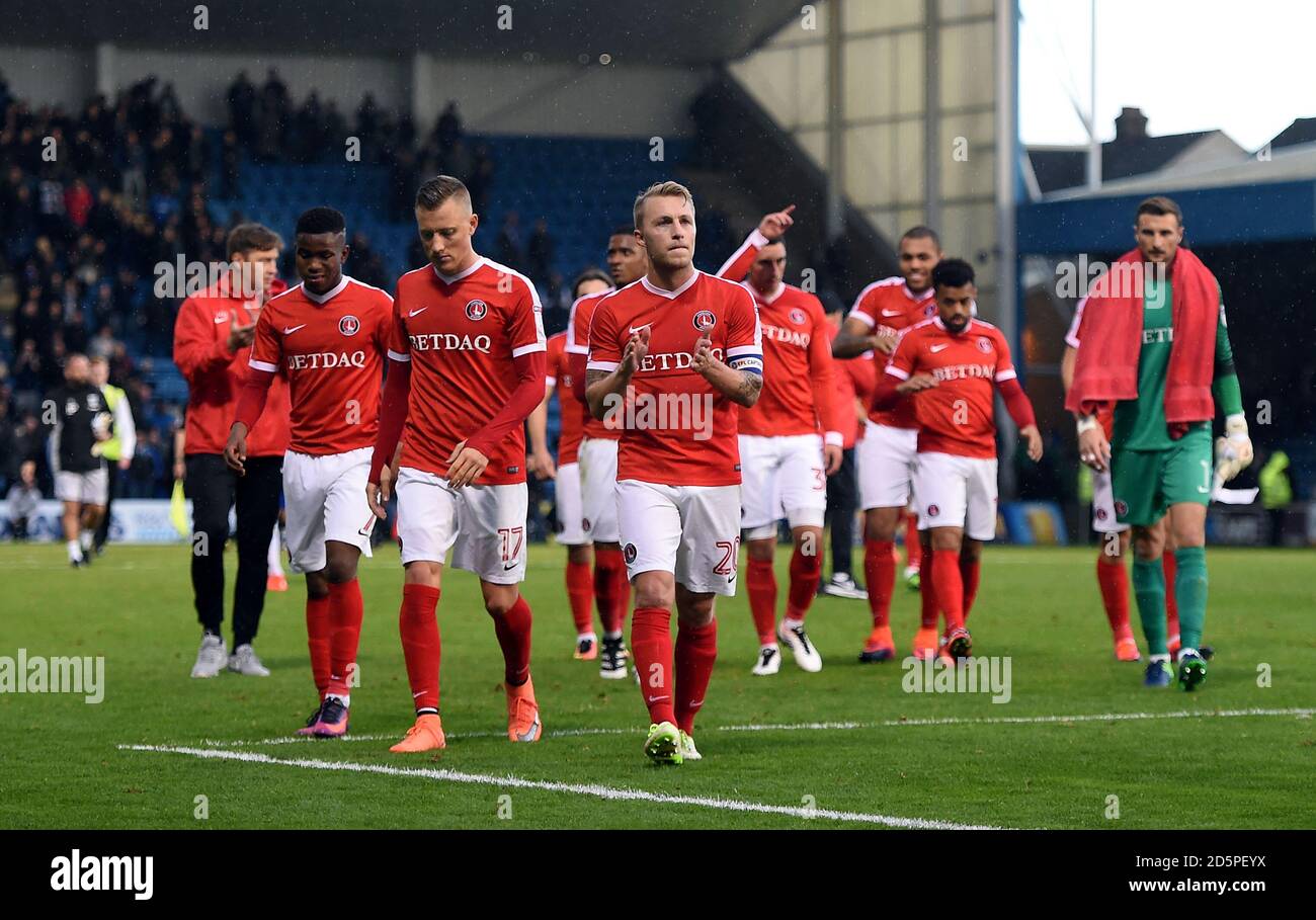 Charlton Athletic's captain Chris Solly and his team-mates after the ...