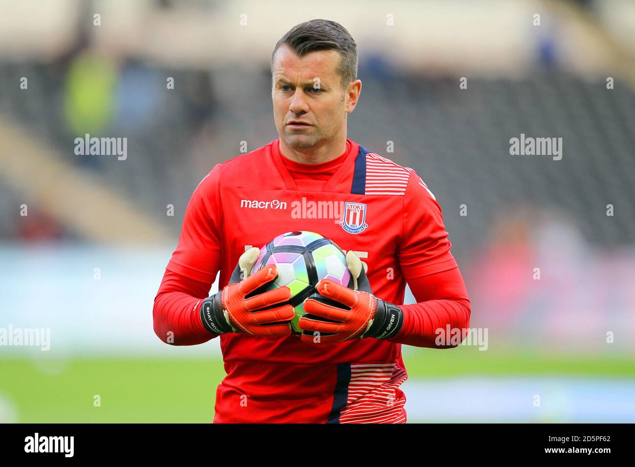 Stoke City goalkeeper Shay Given during warm up Stock Photo - Alamy