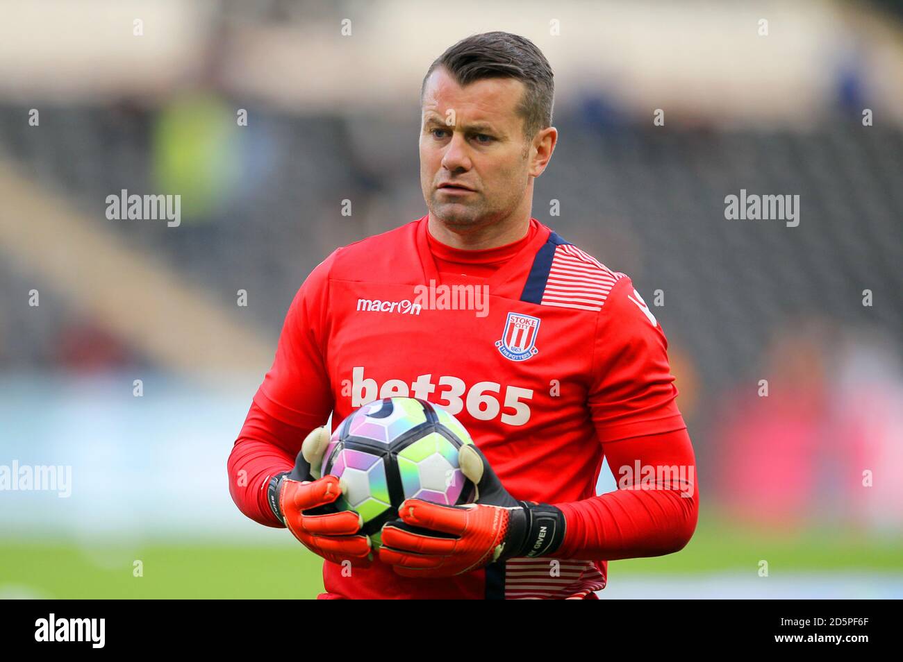 Stoke City goalkeeper Shay Given during warm up Stock Photo - Alamy