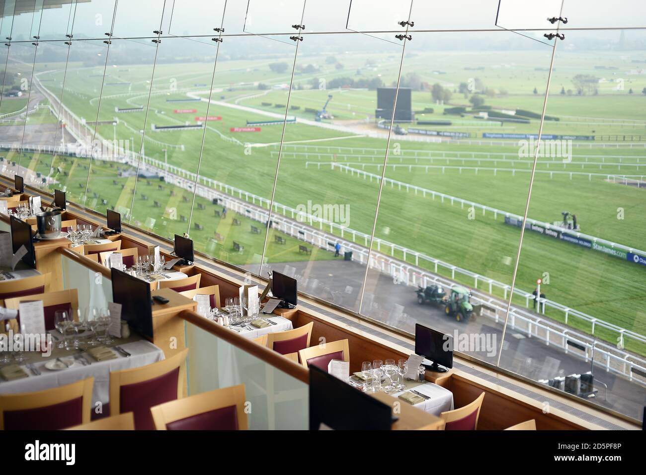 Detail of the table layout at the Panoramic Restaurant at Cheltenham ...