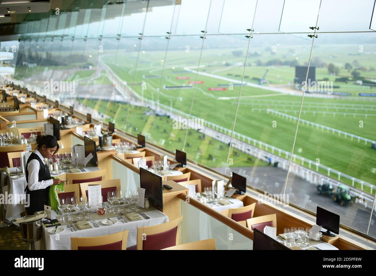 Detail of the table layout at the Panoramic Restaurant at Cheltenham ...