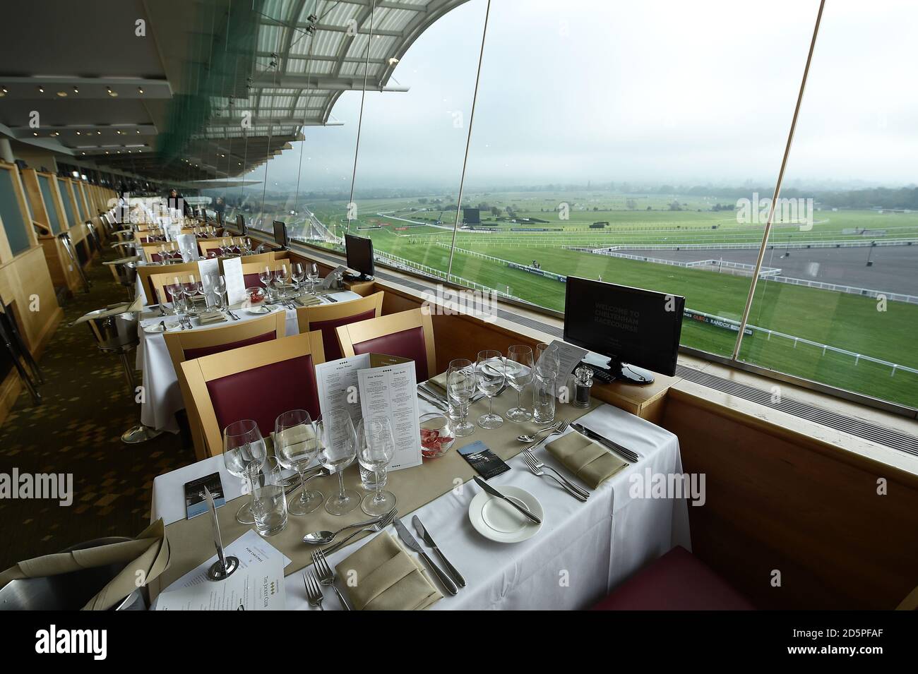 Detail of the hospitality at cheltenham racecourse hi-res stock ...