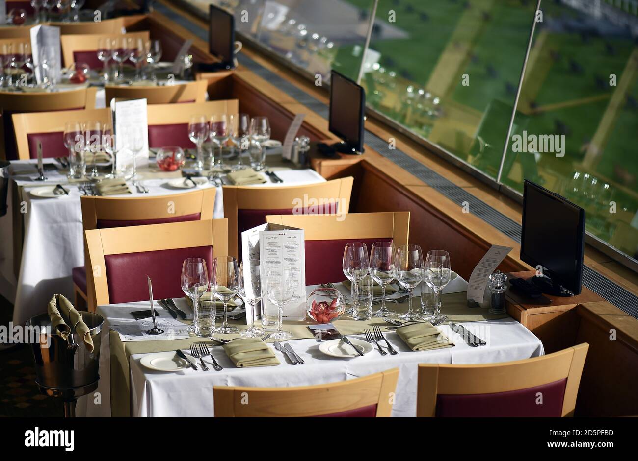 Detail of the hospitality at cheltenham racecourse hi-res stock ...