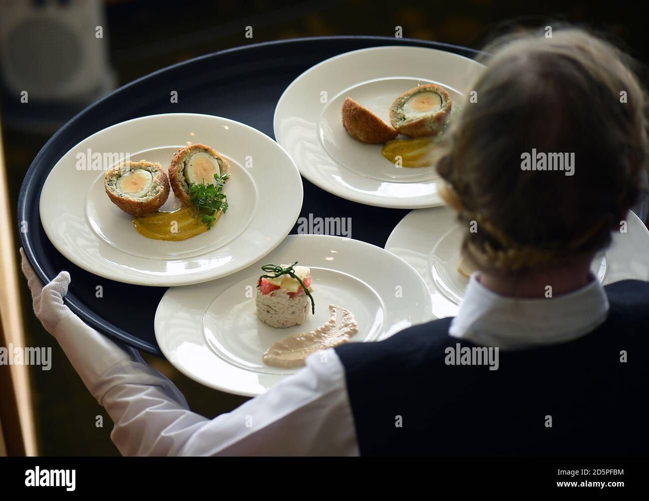 Detail of the food in the Panoramic Restaurant at Cheltenham Racecourse ...