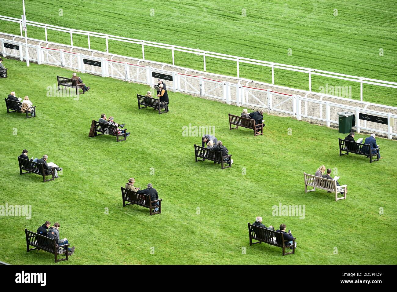 A general view of racegoers from a Grandstand box at Cheltenham ...