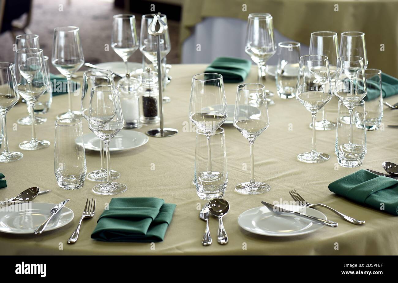 Detail of the table layout at Hatton's Grace at Cheltenham Racecourse ...