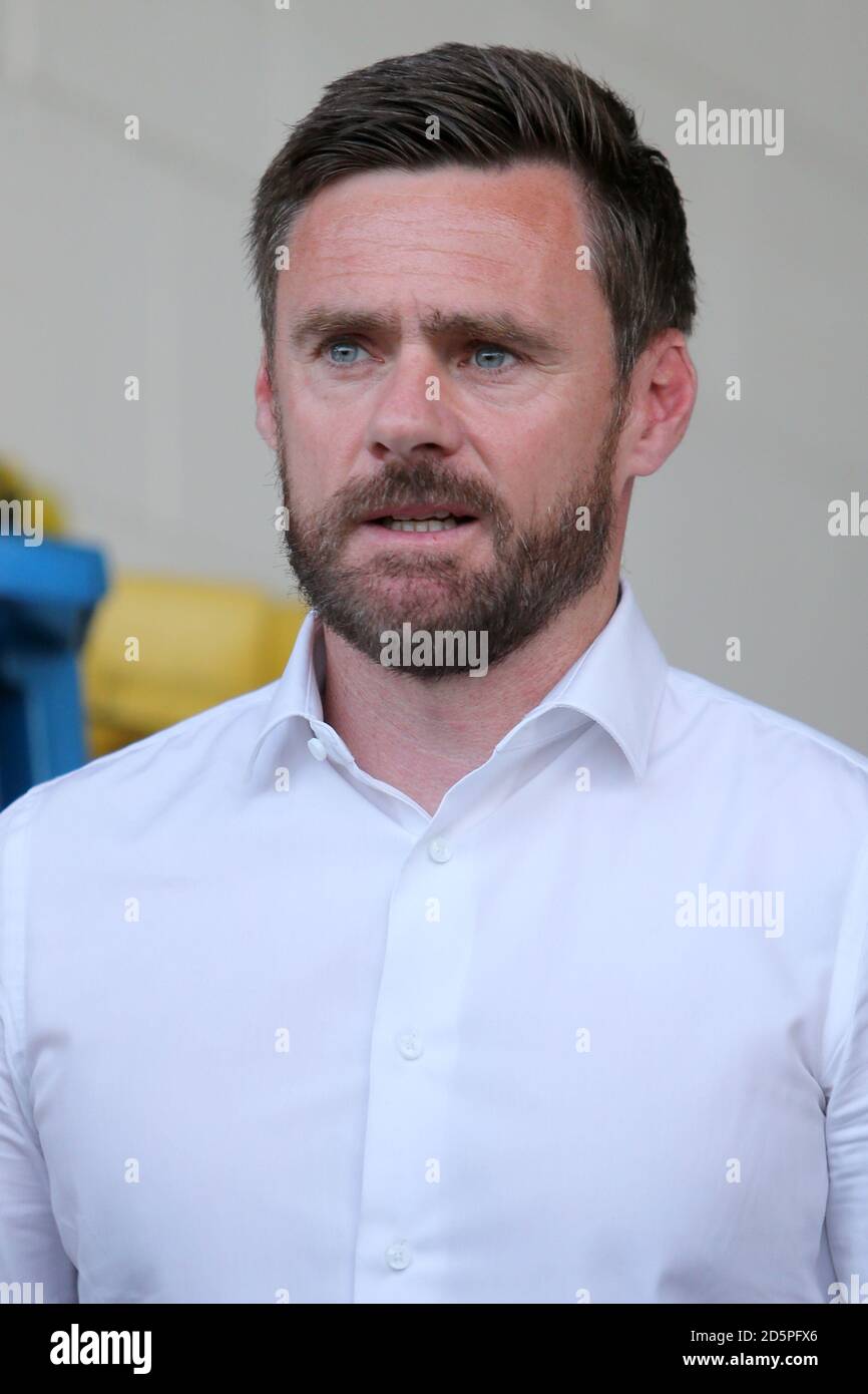 Scunthorpe United manager Graham Alexander Stock Photo - Alamy