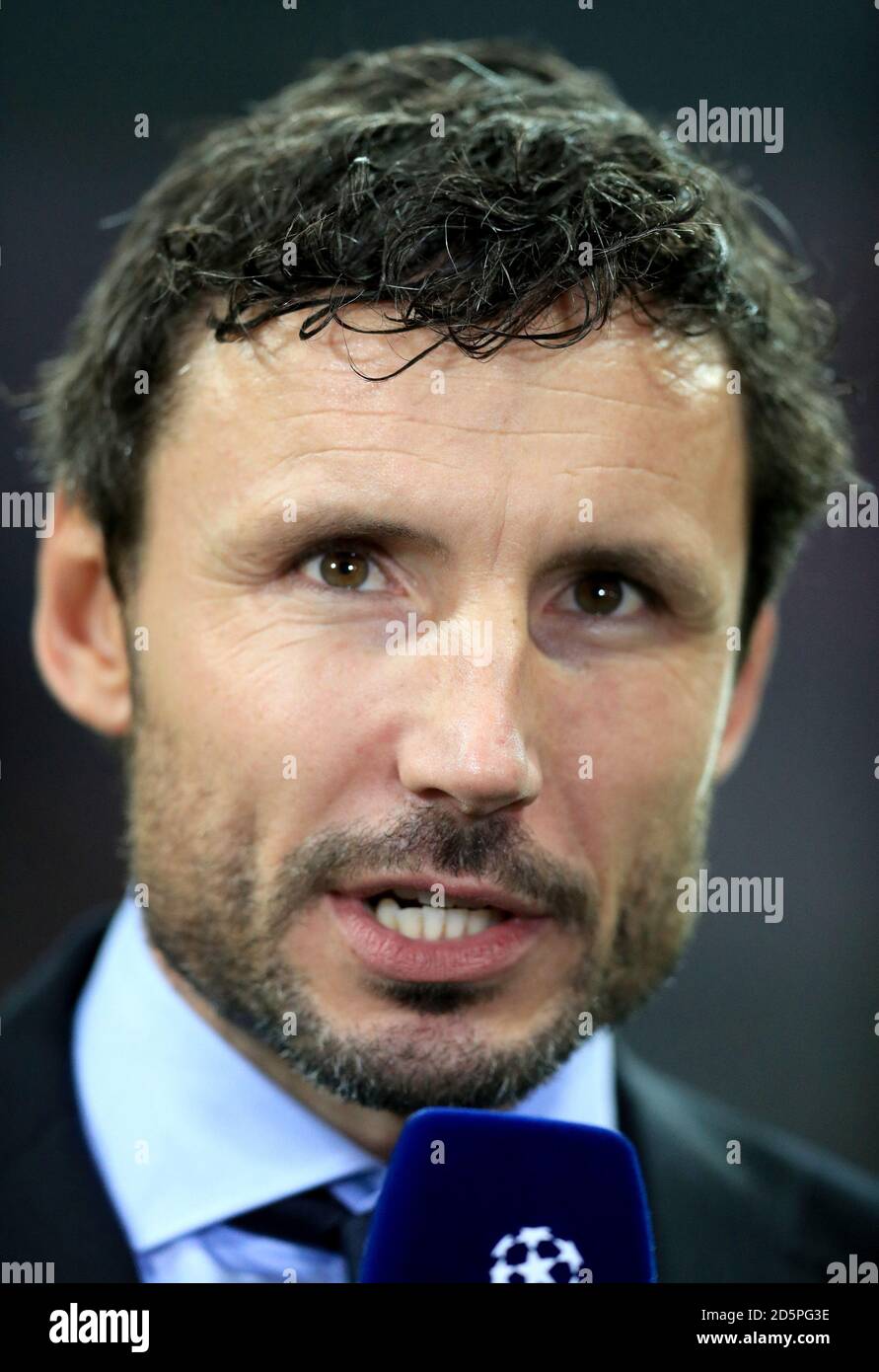 Mark van Bommel is interviewed before kick off Stock Photo - Alamy