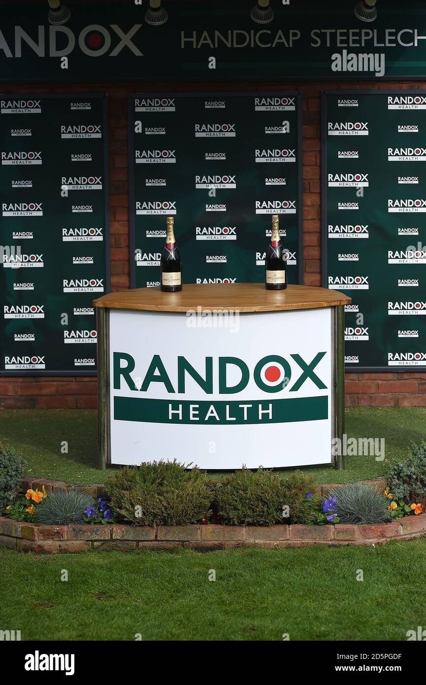 A general view of Randox Health branding in the winners enclosure Stock ...