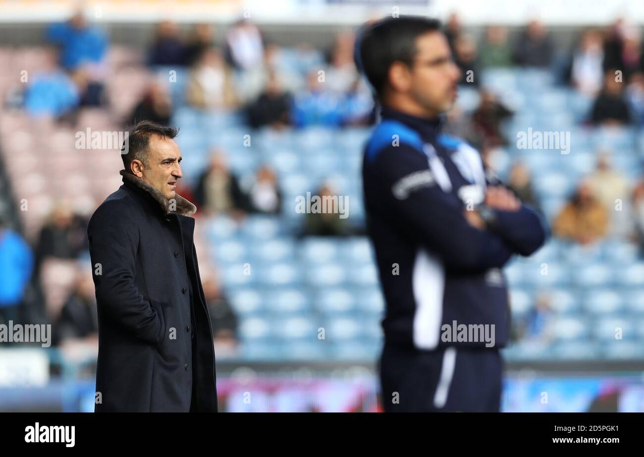 Sheffield Wednesday manager Carlos Carvalhal (left Stock Photo - Alamy
