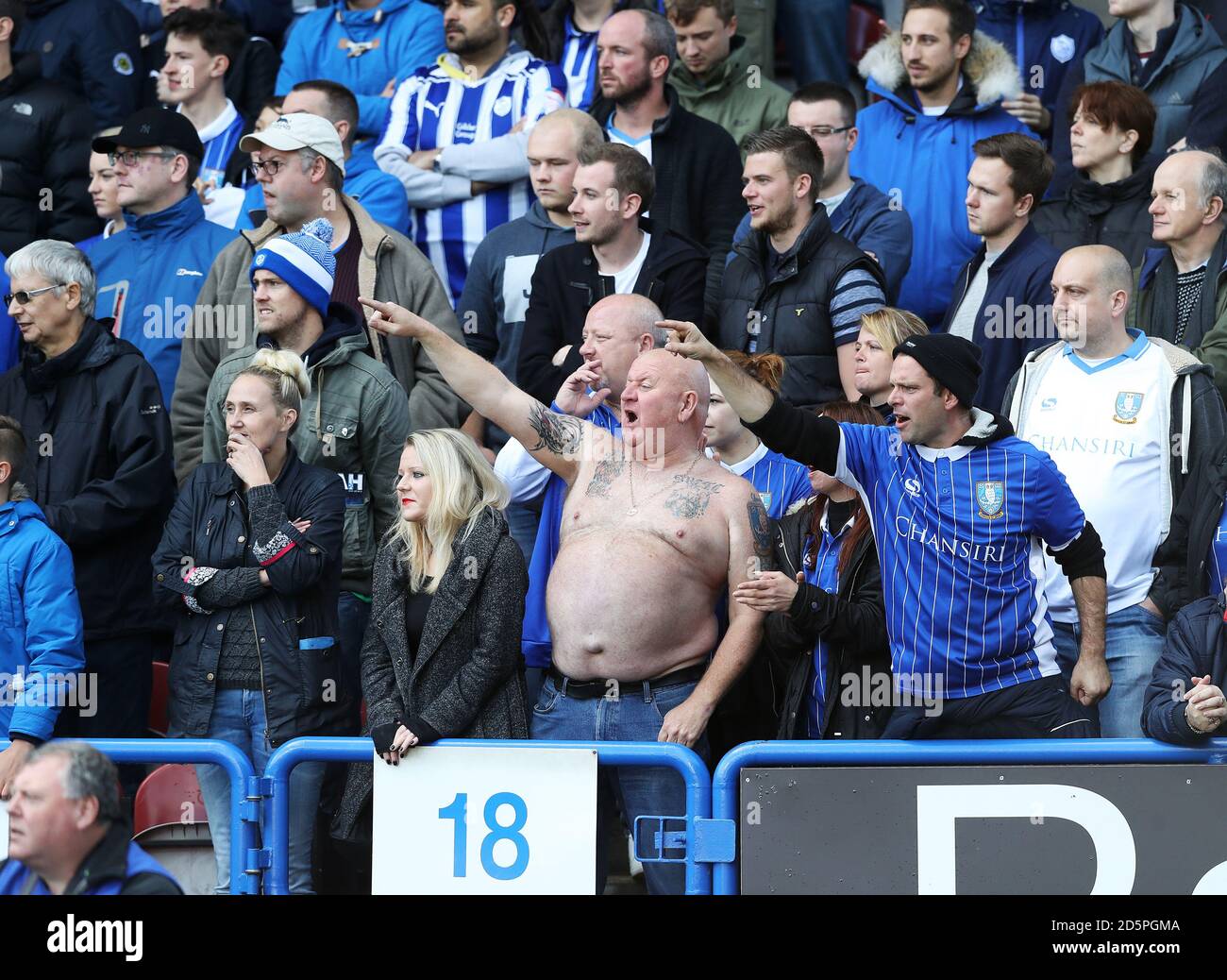 Sheffield Wednesday fans in the stands Stock Photo - Alamy