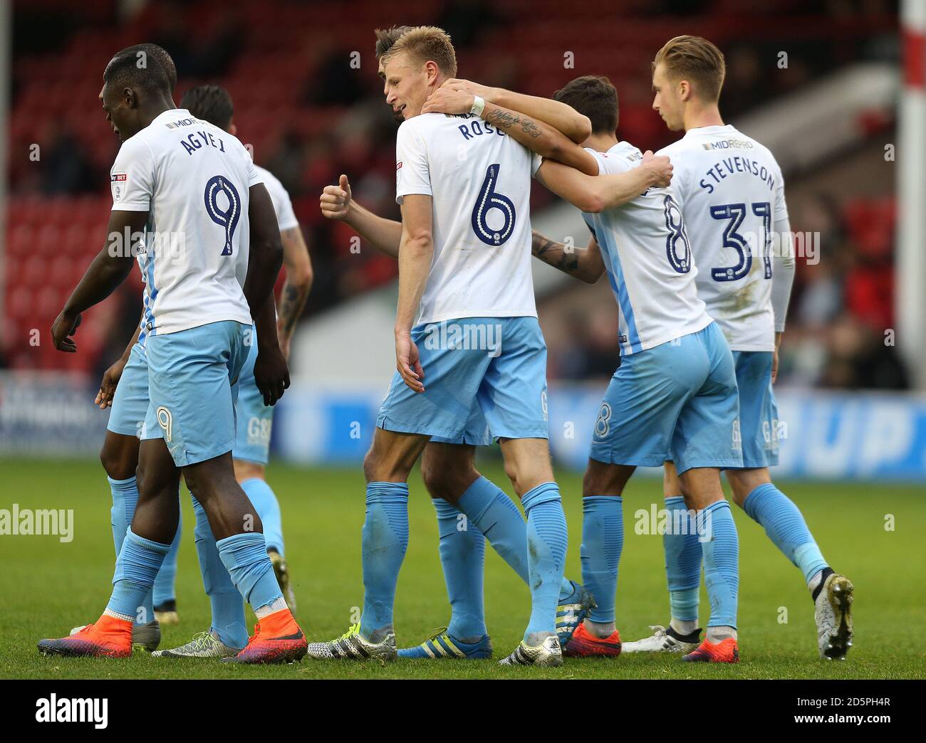 Coventry City's Andy Rose celebrates scoring against Walsall with his ...