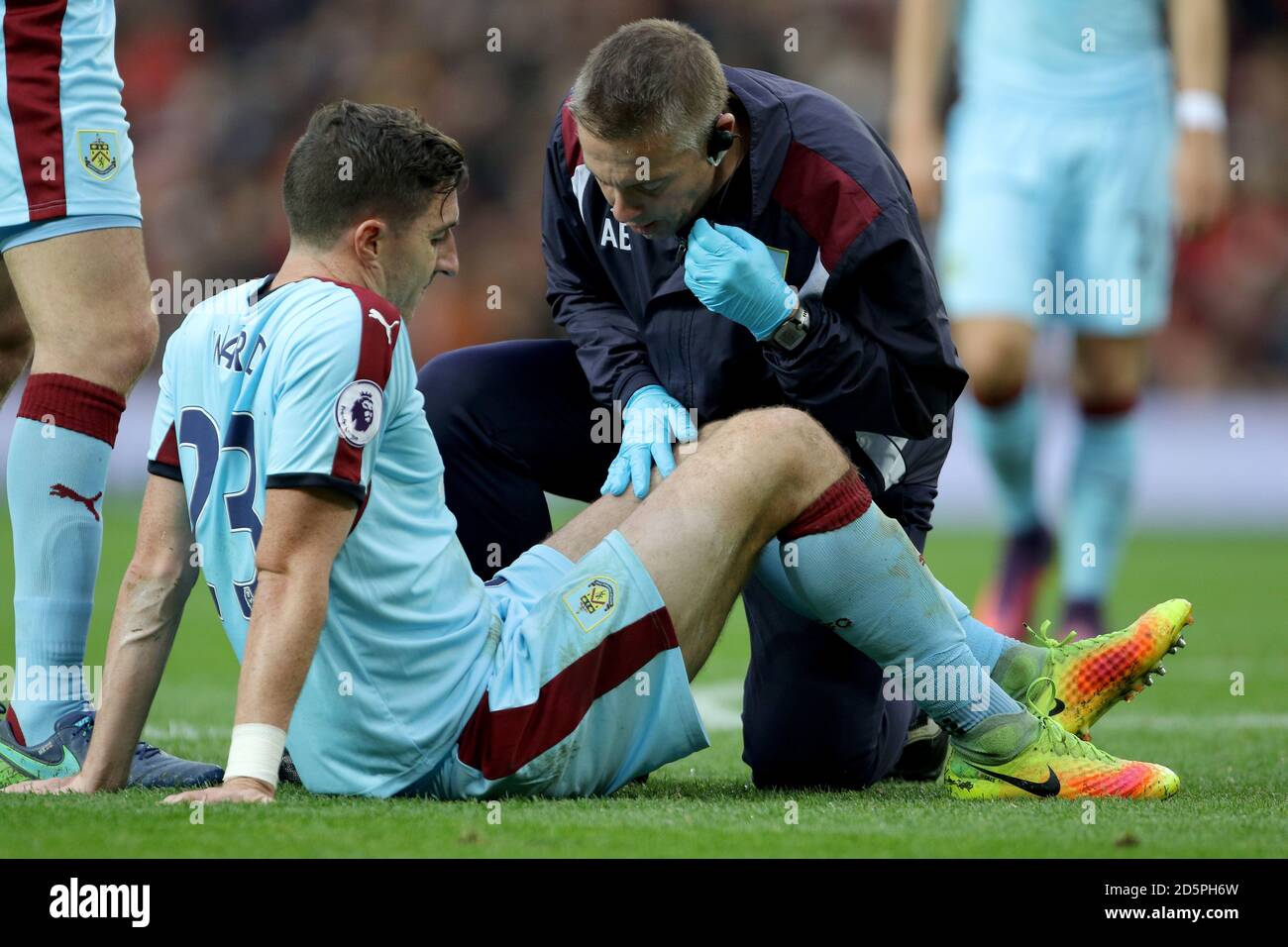 Burnley's Stephen Ward injury Stock Photo - Alamy