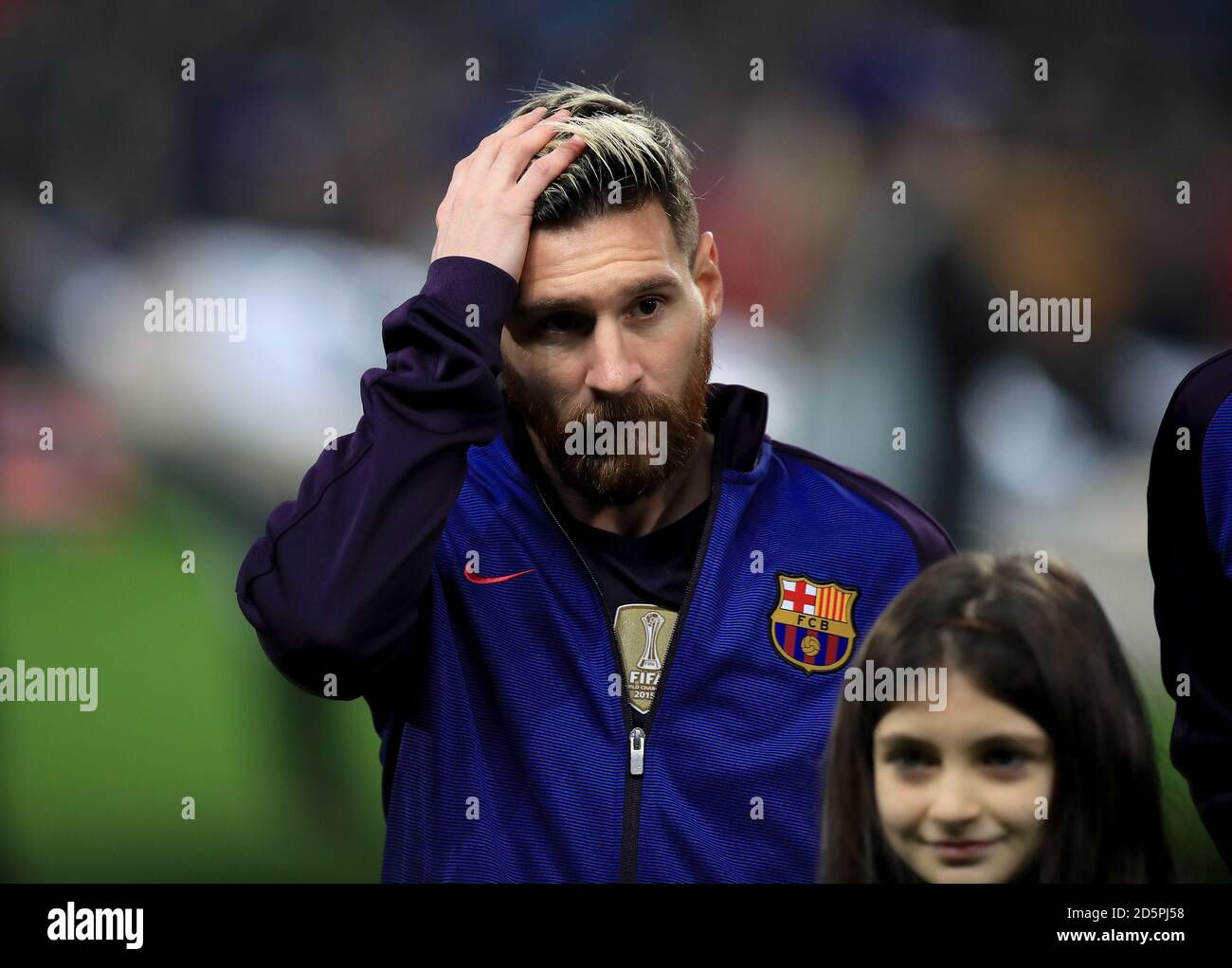 Barcelona's Lionel Messi before kick-off Stock Photo - Alamy