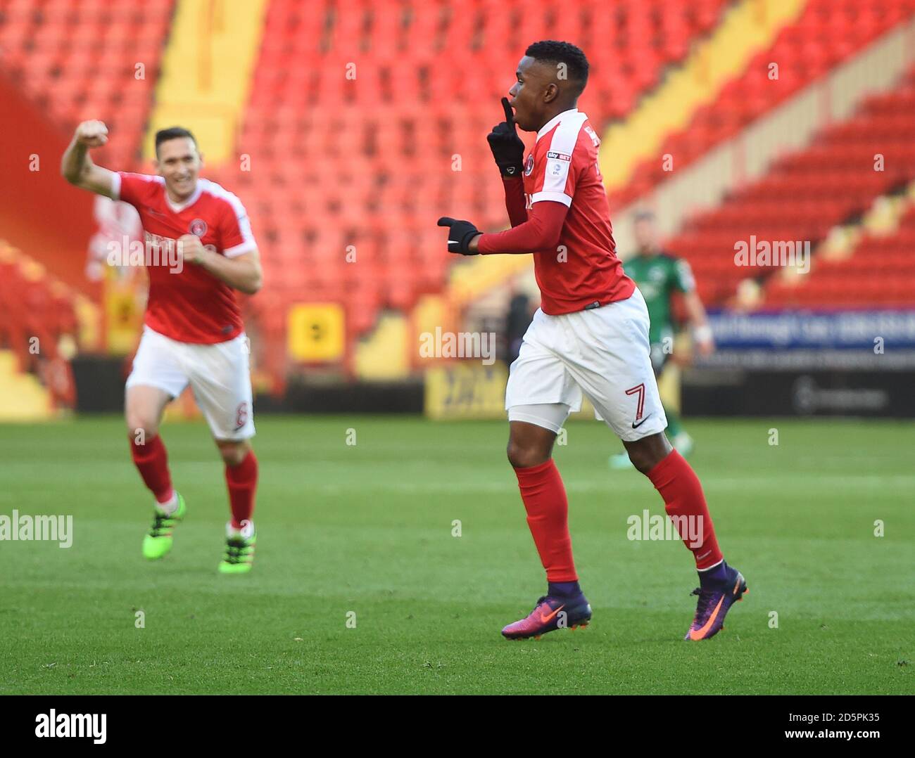 Charlton athletics ademola lookman celebrates scoring their first goal ...