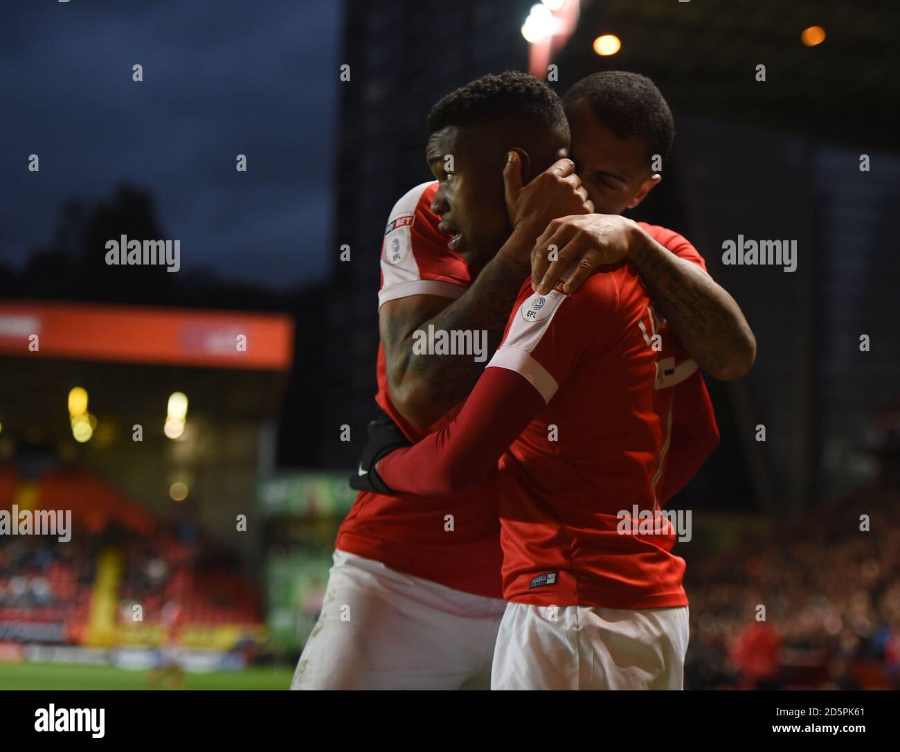 Charlton Athletic's Ademola Lookman celebrates scoring their second ...
