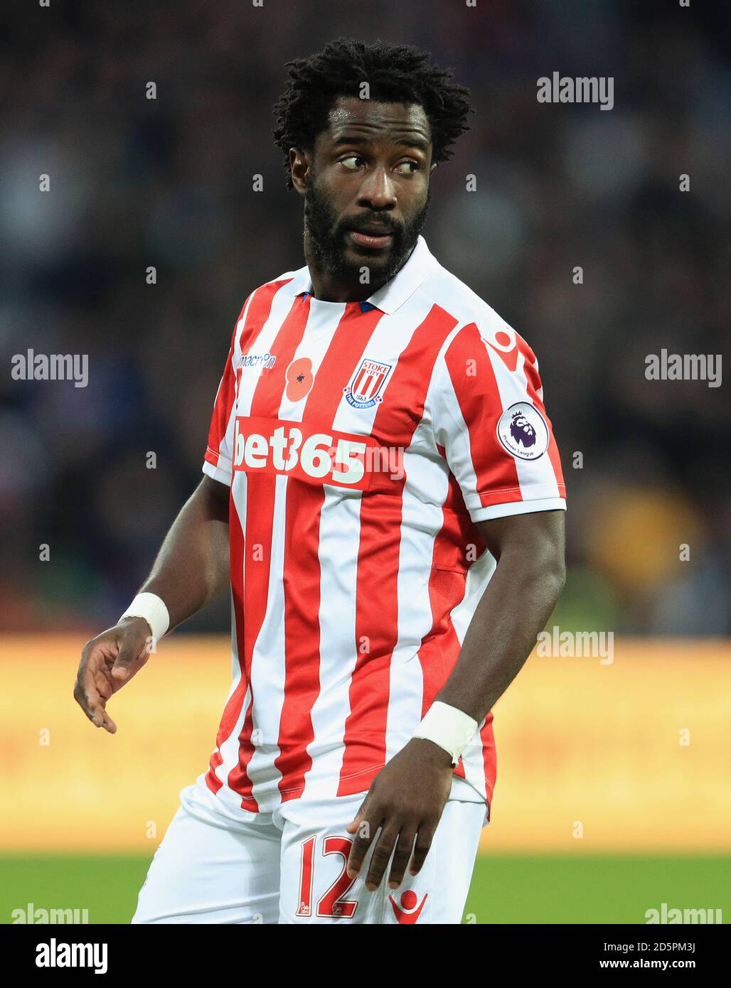 Stoke City's Wilfried Bony Stock Photo - Alamy