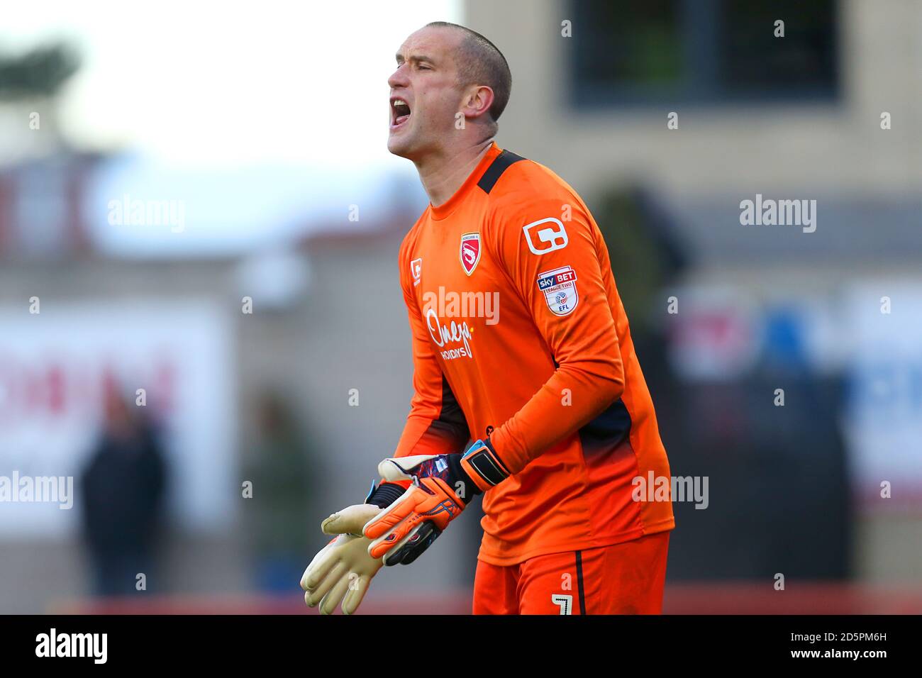 Morecambe goalkeeper Barry Roche Stock Photo - Alamy