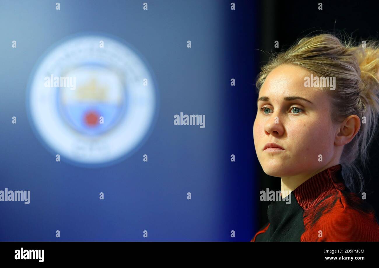 Manchester City's Izzy Christiansen during a media conference Stock ...
