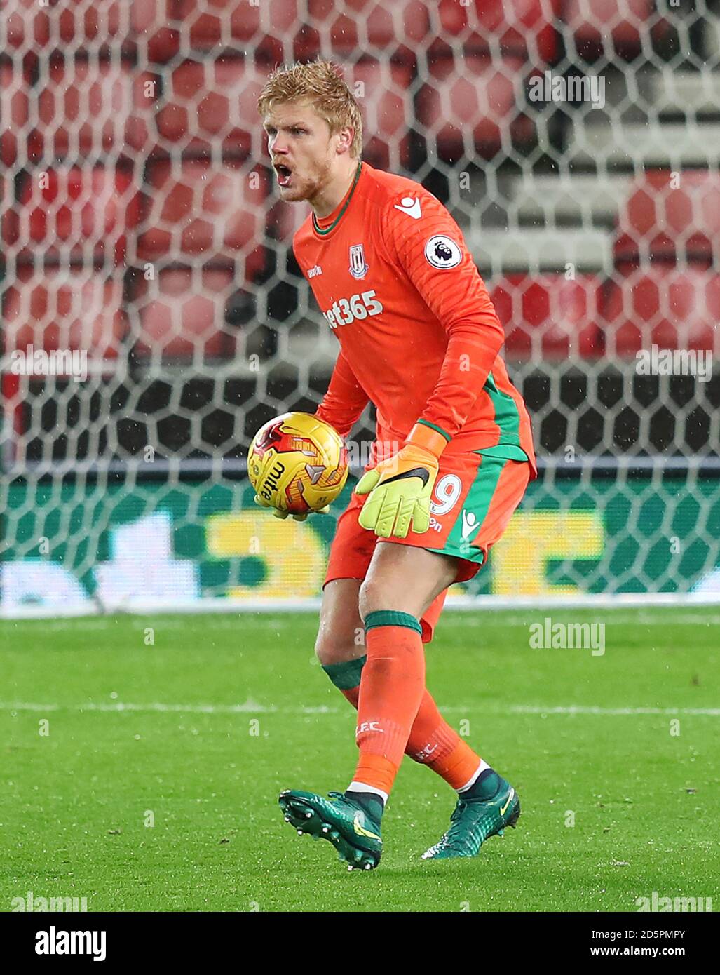 Stoke City goalkeeper Jakob Haugaard Stock Photo - Alamy