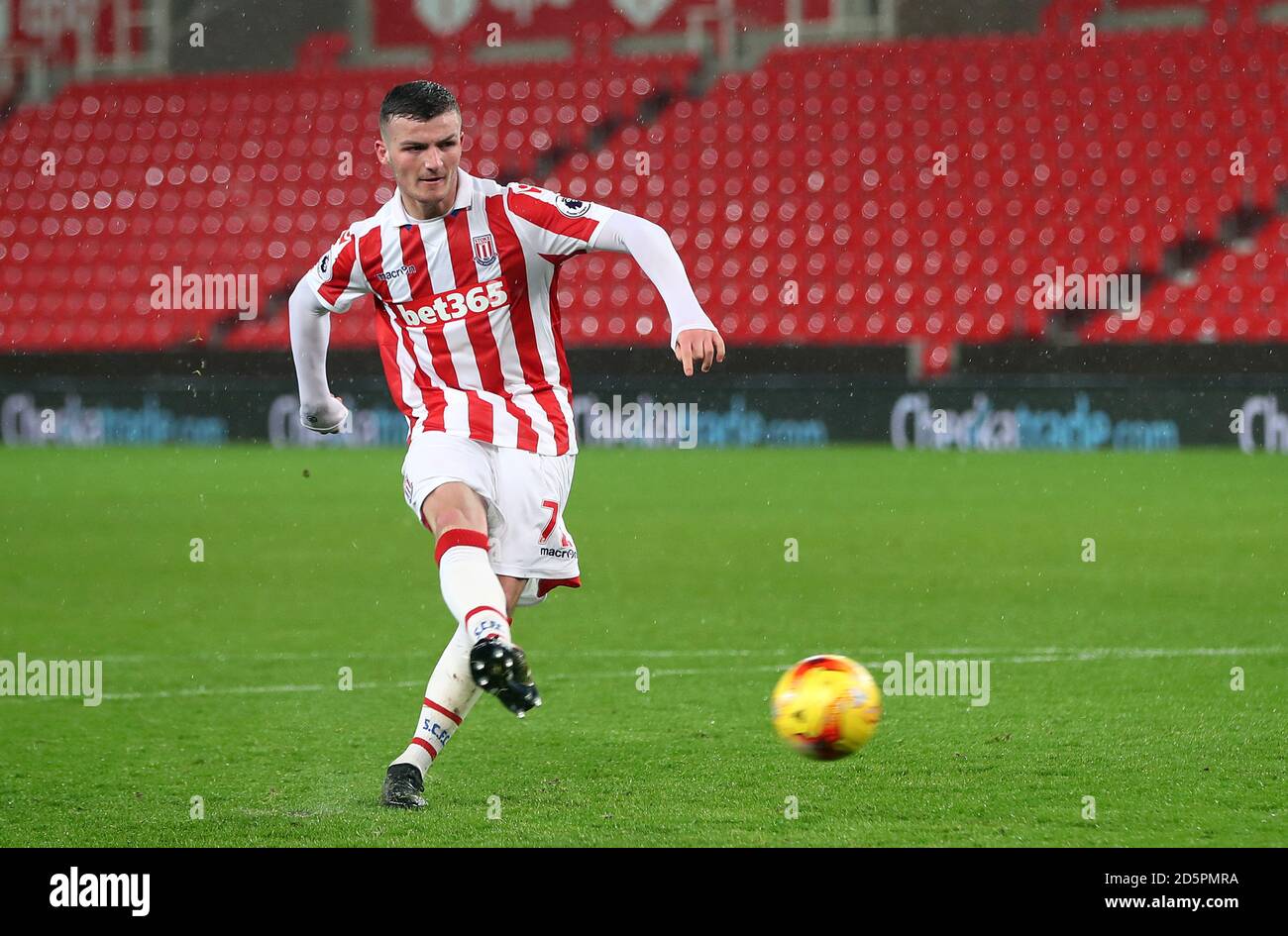 Stoke City's Thomas Edwards takes his penalty in the shoot-out Stock ...