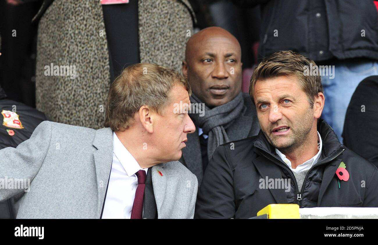 Left-right Swindon Town Chairman Lee Power and Swindon director of ...