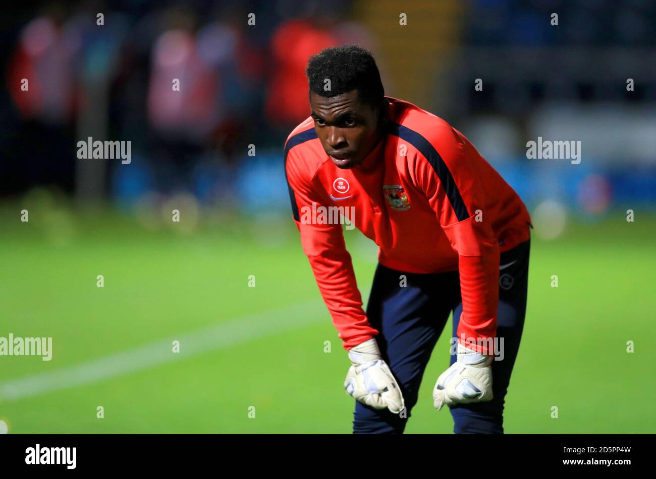 Coventry City goalkeeper Reice Charles-Cook warming up prior to the ...