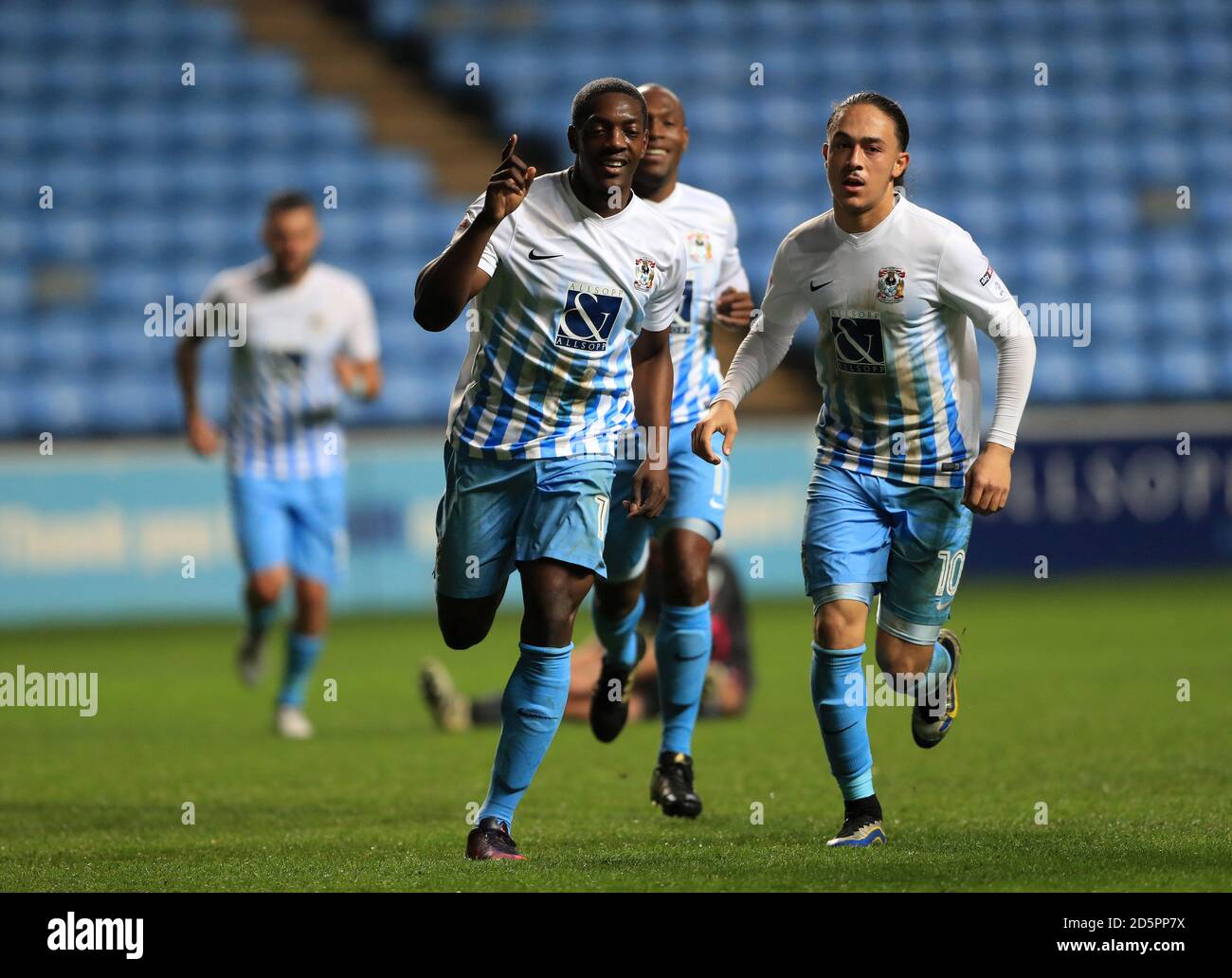 Coventry City's Marvin Sordell celebrates scoring his teams first goal ...