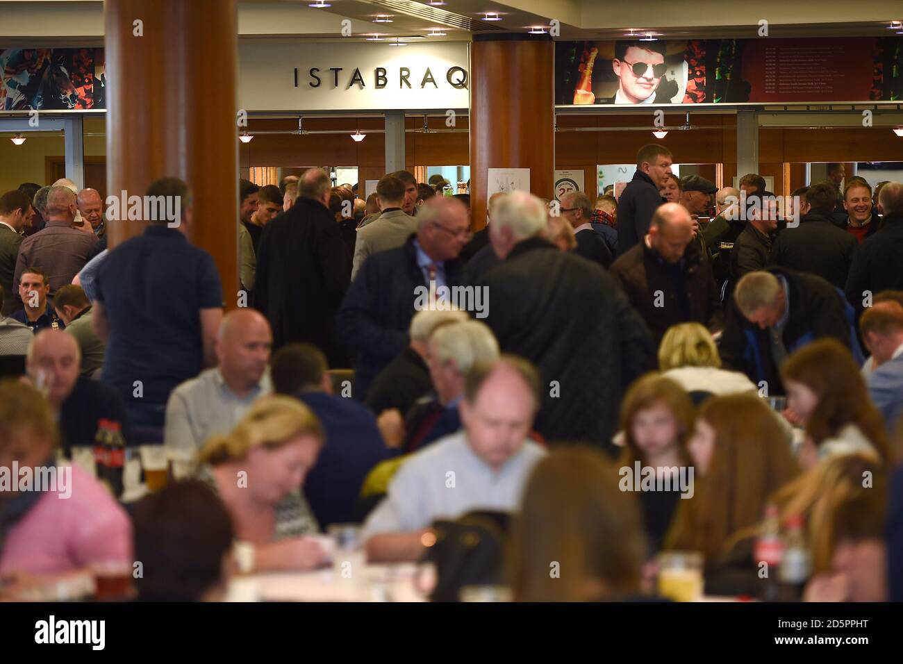 A general view of racegoers in the Istabraq bar at Cheltenham ...