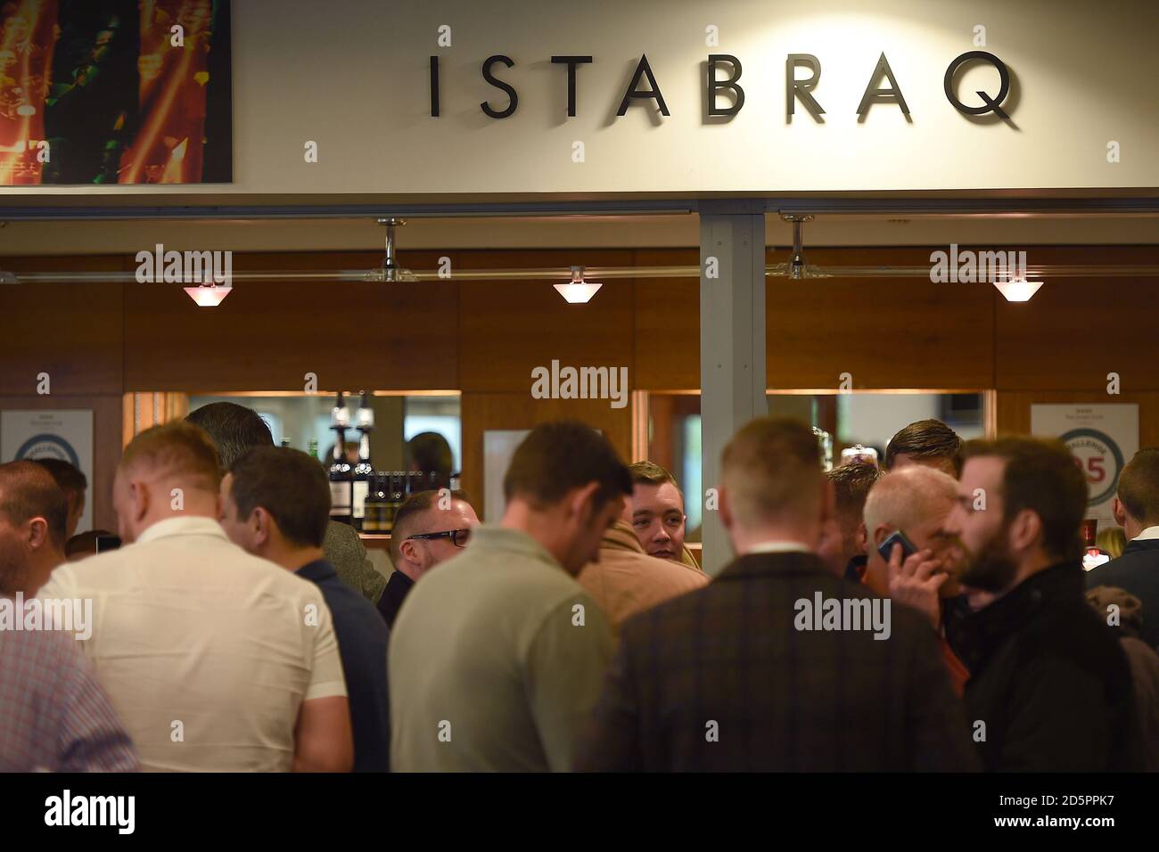 A general view of racegoers in the Istabraq bar at Cheltenham ...