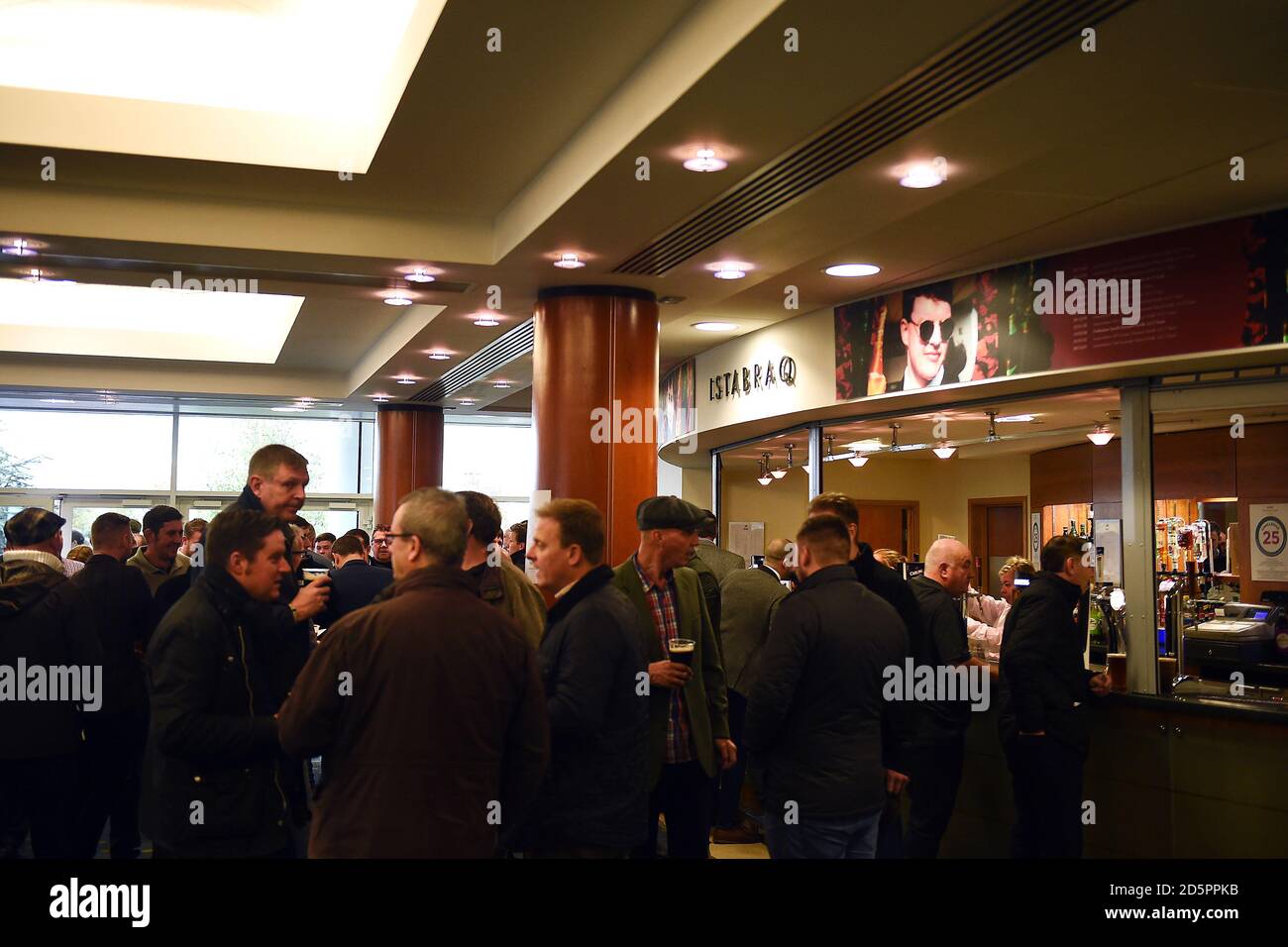A general view of racegoers in the Istabraq bar at Cheltenham ...