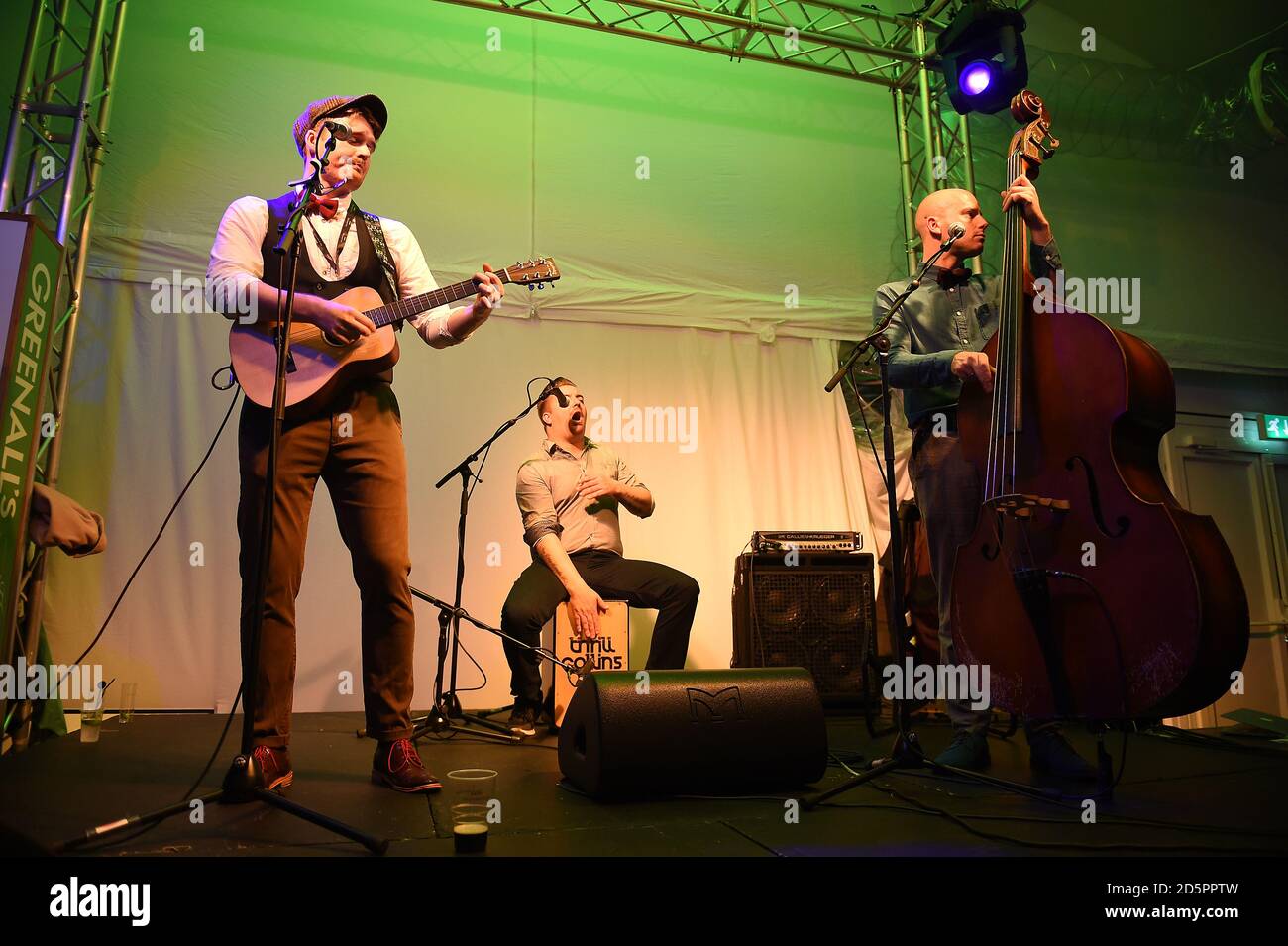 Thrill Collins play in the Final Flight bar at Cheltenham Racecourse ...