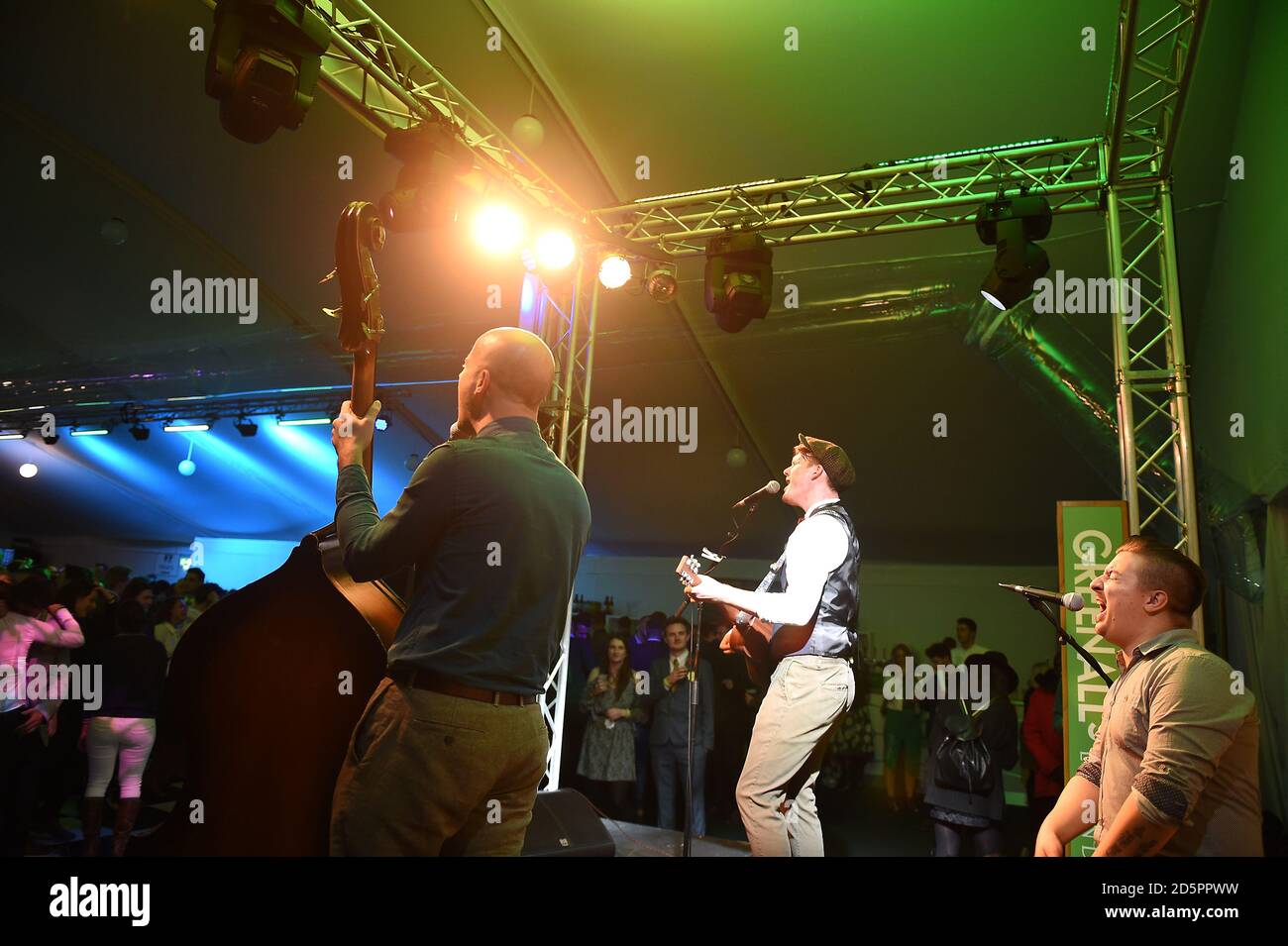 Thrill Collins play in the Final Flight bar at Cheltenham Racecourse ...