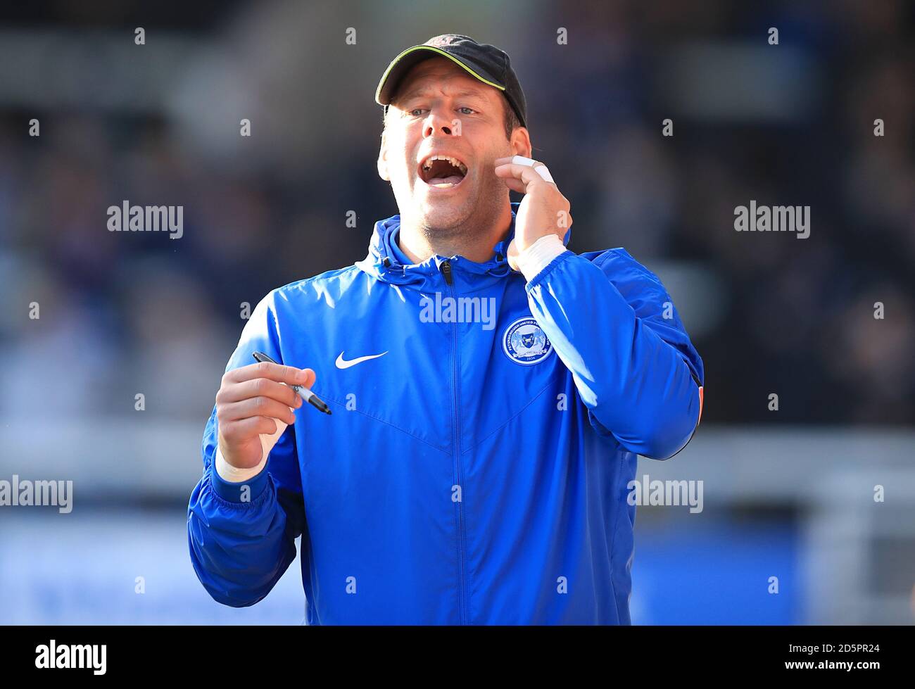 Peterborough United Goalkeeping Player/Coach Mark Tyler Stock Photo - Alamy