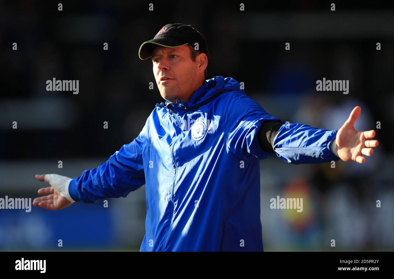 Peterborough United Goalkeeping Player Coach Mark Tyler Stock Photo - Alamy