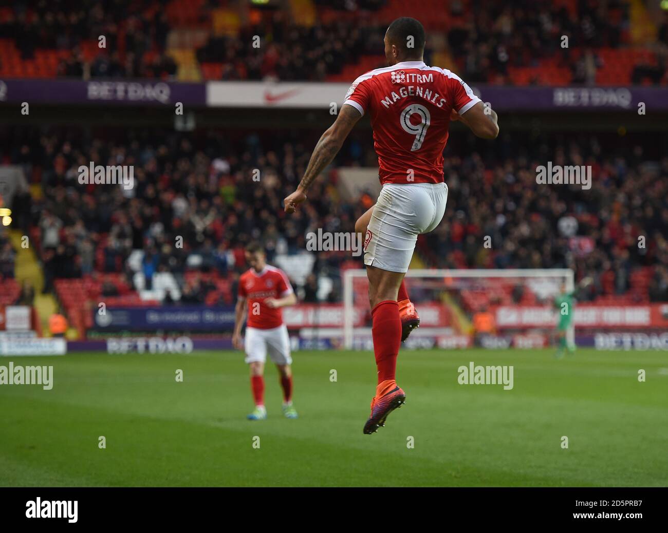 Charlton Athletic's Josh Magennis celebrates scoring their first goal ...